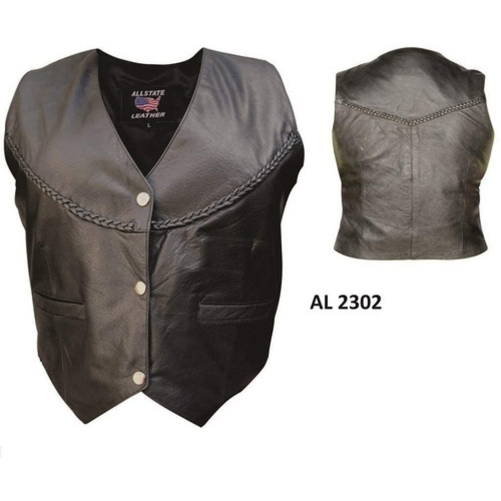 ALLSTATE Buy Geniune Leather Ladies Vest Online. - Latest Order Now